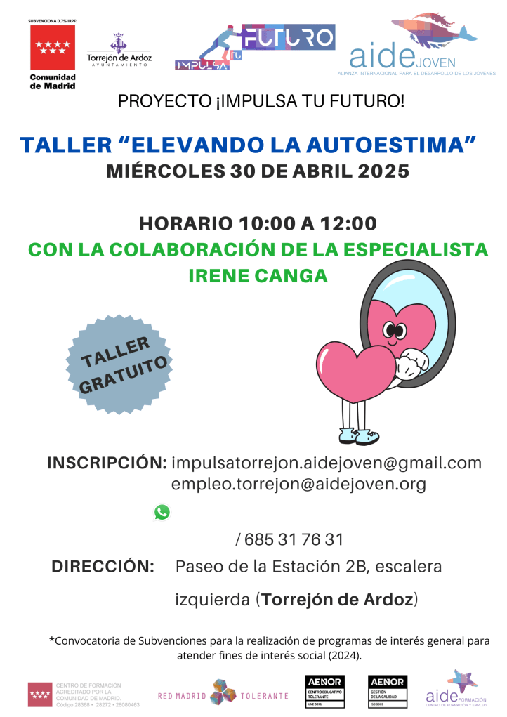 Taller de Igualdad de Género: Elevando la Autoestima – ¡Impulsa tu Futuro!